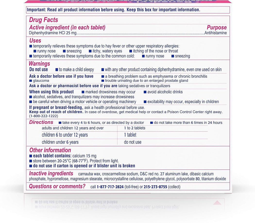 BENADRYL - 25MG DIPHENHYDRAMINE HCI – Refuge Medical